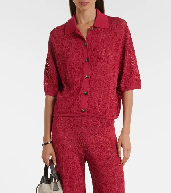 Loulou De Saison Siani Knitted Cardigan - Red