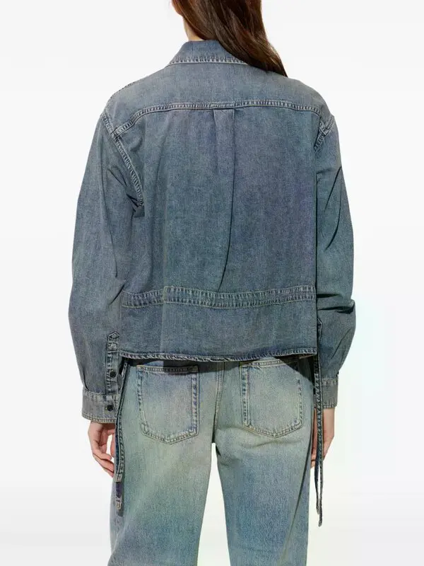 Alexander McQueen Logo-embroidered Denim Jacket