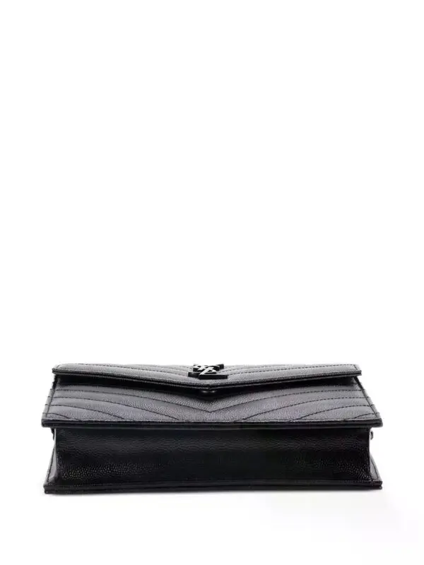 Saint Laurent Small Monogram Wallet On Chain Bag - Black