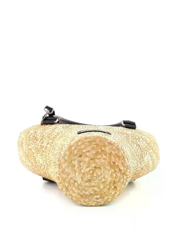 Balenciaga Woven Raffia Small Tote Bag - Neutrals