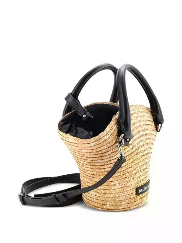 Balenciaga Woven Raffia Small Tote Bag