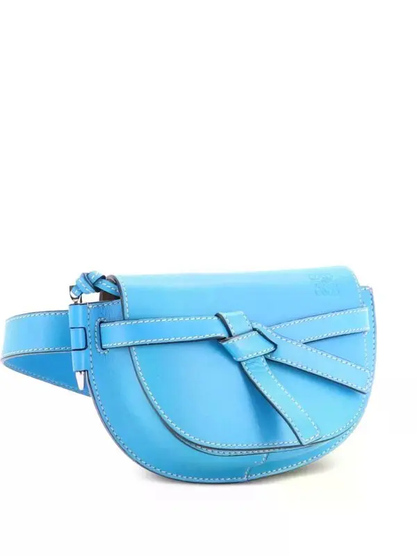 Loewe Gate Leather Mini Belt Bag - Blue