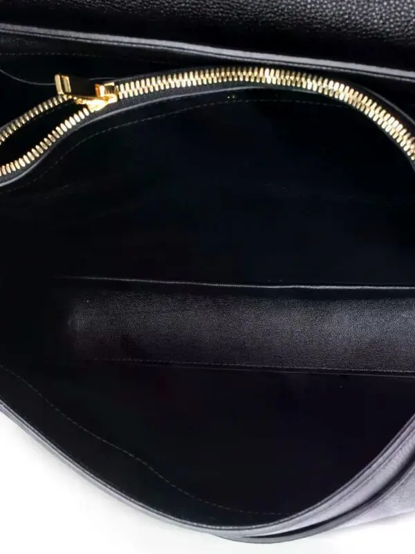 Celine Grained Calfskin 16 Top Handle Bag Medium - Black