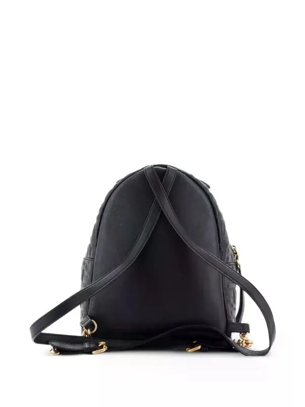 Fendi Leather Zucca Embossed Mini Backpack