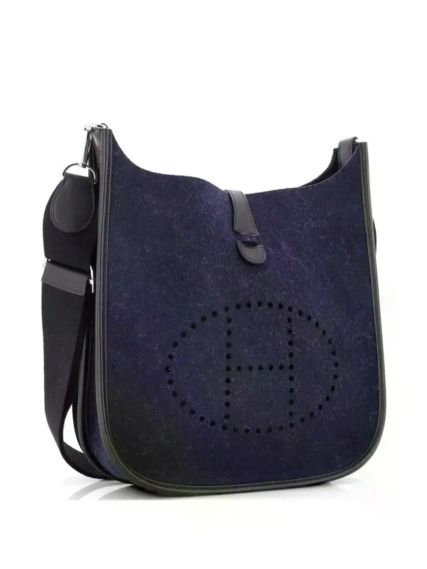 Hermès Evelyne Gen Iii Felt Pm Crossbody Bag - Blue