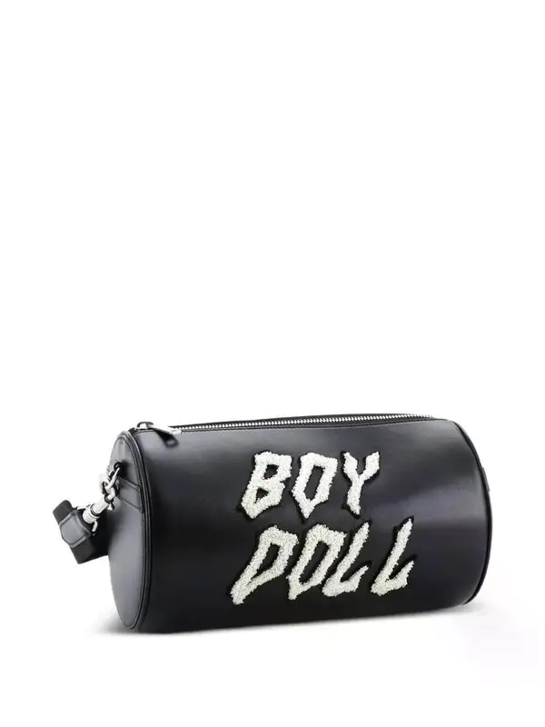 Celine Cylinder Leather Shoulder Bag With Applique