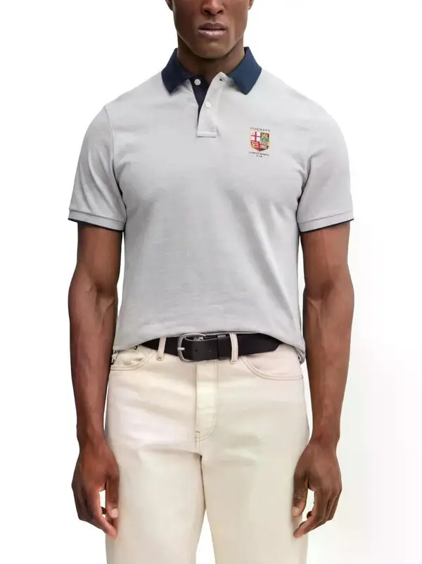 HACKETT Embroidered Pique Polo Shirt