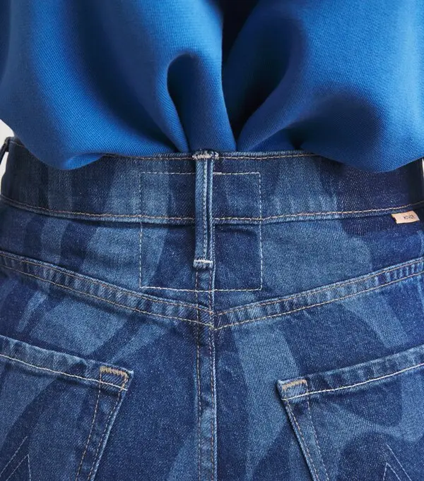 MOTHER The Lasso Sneak Barrel-leg Jeans With Psychedelic Print