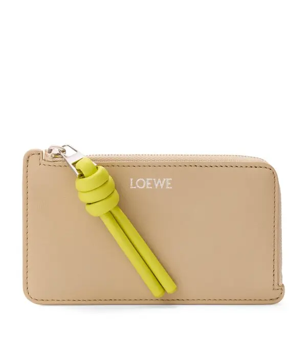 Loewe Leather Knot Card Holder - Beige