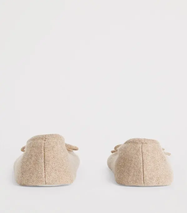 WILLIAM SHARP Cashmere Dolly Slippers With Crystal Embellishment