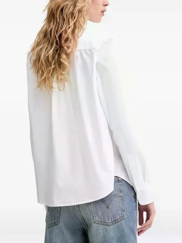 LEVI'S Classic Button-up Shirt With Pointed Collar And Curved Hem