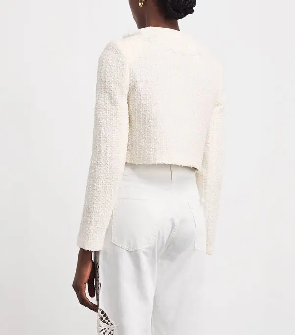 SELF-PORTRAIT Bouclé Lace-collar Jacket