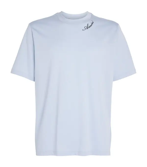 Amiri Cotton Script T-shirt - Blue