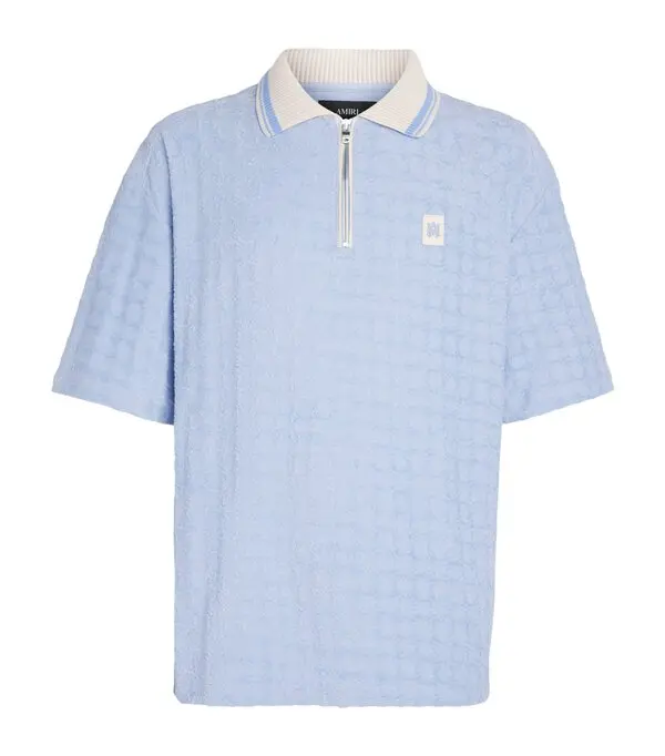 Amiri Ma Quad Zip-up Polo Shirt - Blue