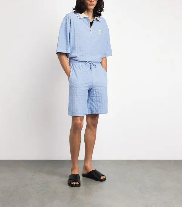 Amiri Ma Quad Zip-up Polo Shirt - Blue