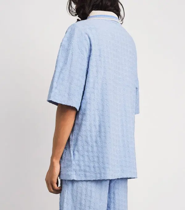 Amiri Ma Quad Zip-up Polo Shirt - Blue
