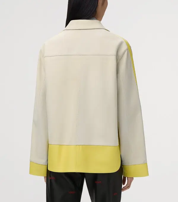 Loewe Paneled Suede And Leather Jacket