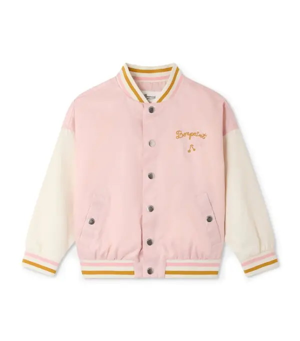 Bonpoint Embroidered Cotton Bomber Jacket