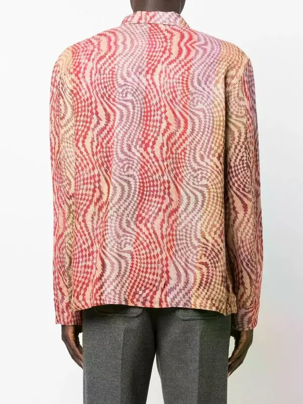 Our Legacy Abstract-pattern Embroidered Shirt