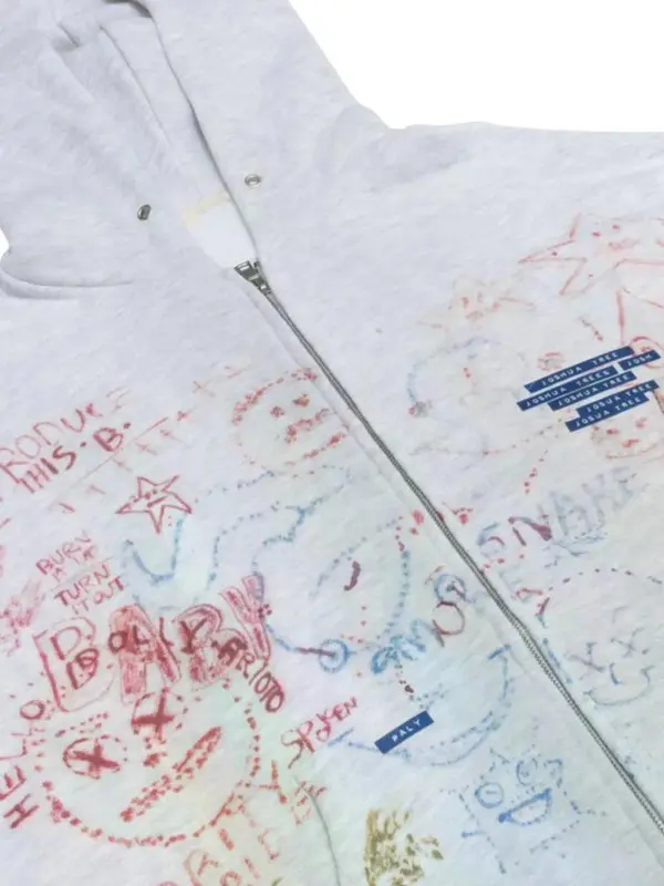 PALY Scribble-print Zip-up Hoodie