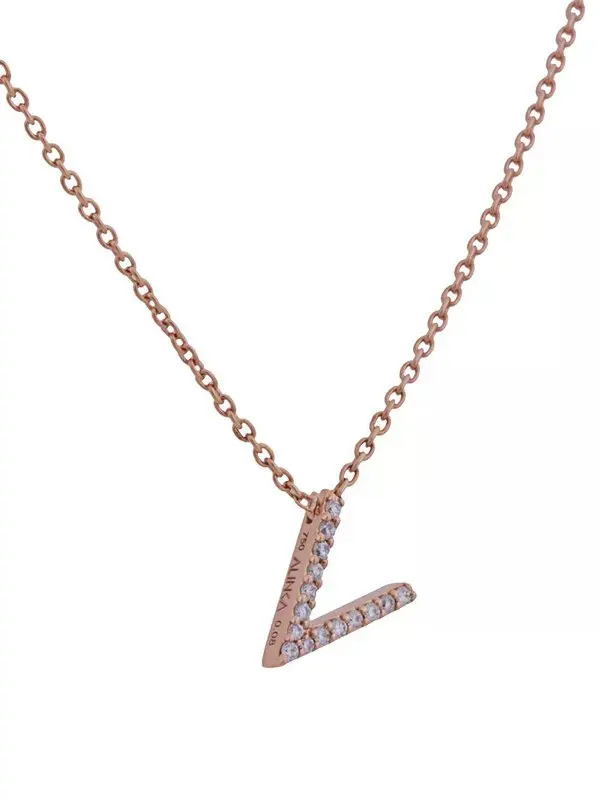 ALINKA V" Diamond Necklace In 18kt Rose Gold