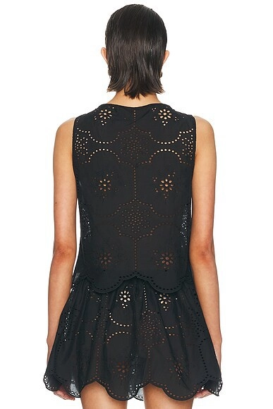Matteau Broderie Tie Blouse - Black