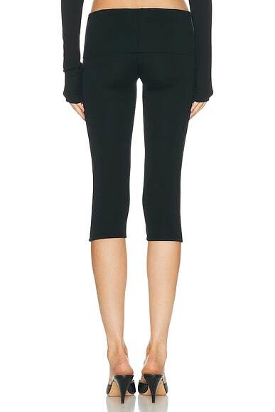 Eterne Foldover Capri Legging - Black