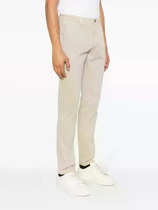 Boggi Milano Straight-leg Stretch-cotton Chino Trousers - Neutrals