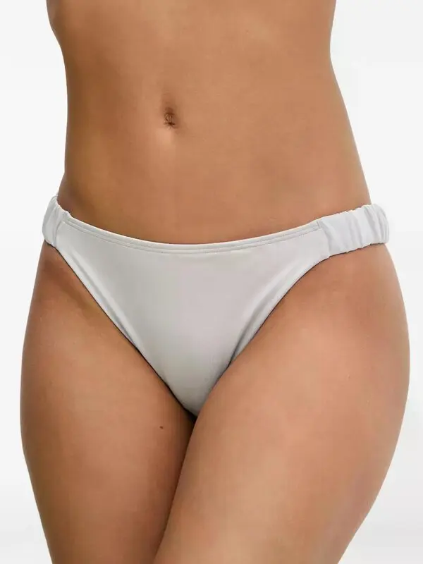 Armani Exchange Ruched Side Bikini Bottoms - Grey
