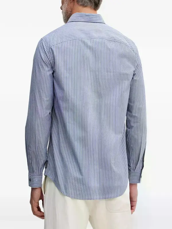 Armani Exchange Vertical-stripe Chest-pocket Shirt