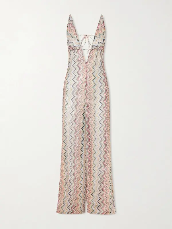 Missoni Striped Metallic Crochet-knit Coverup - Multi