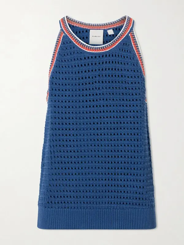 Varley Aberg Crochet-knit Cotton Tank
