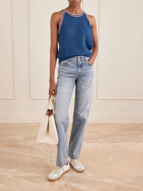 Varley Aberg Crochet-knit Cotton Tank