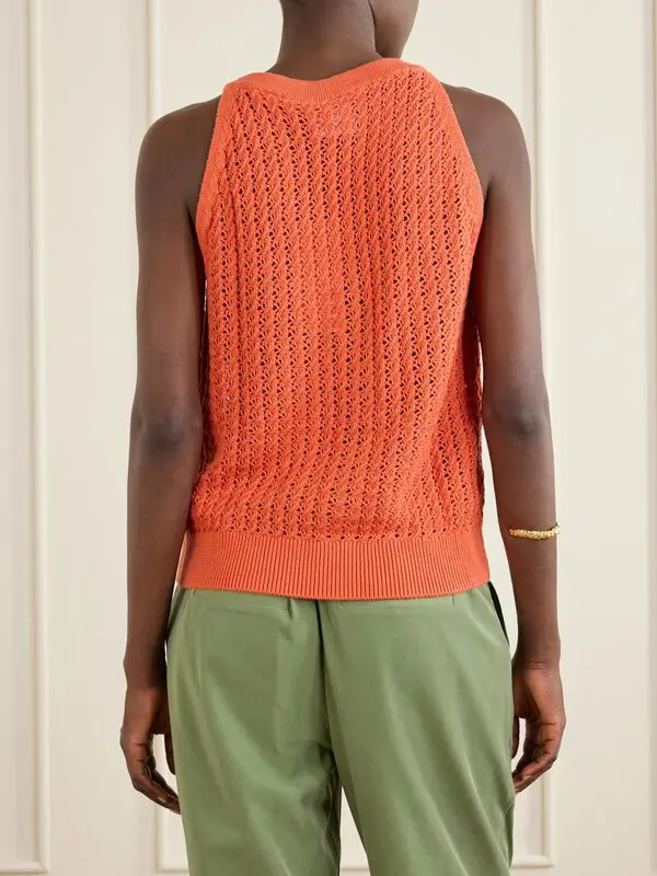 Varley Alessia Crochet-knit Cotton Top