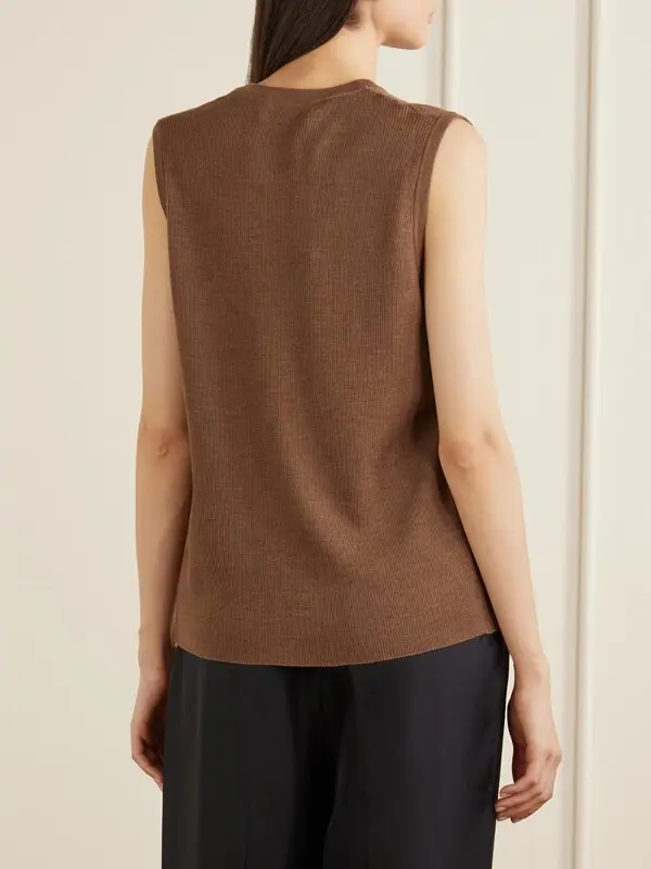 Veronica De Piante Alice Merino Wool Cardigan Vest