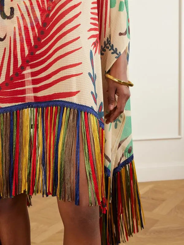 Etro Woven Fringe Mini Dress