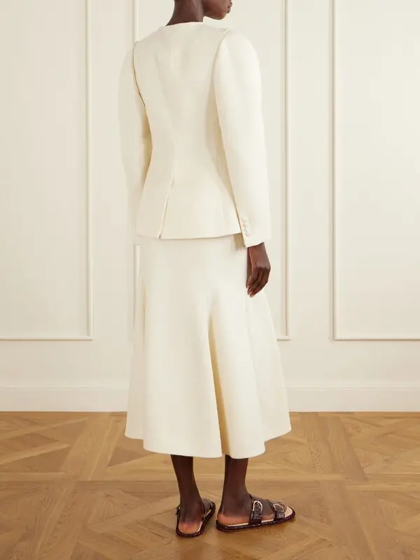 Gabriela Hearst Daelan Silk And Wool-blend Jacket - Neutrals