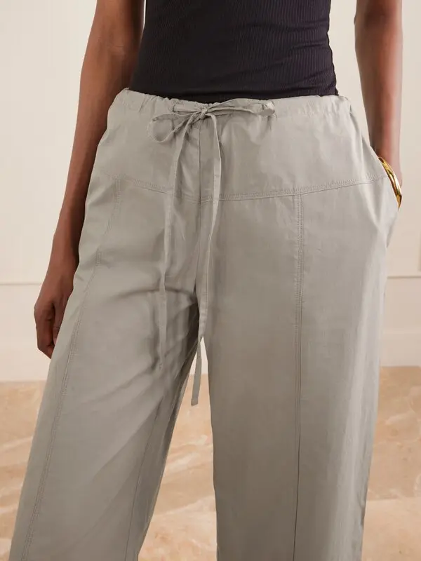 DEIJI STUDIOS Organic Cotton Drawstring Wide-leg Pants