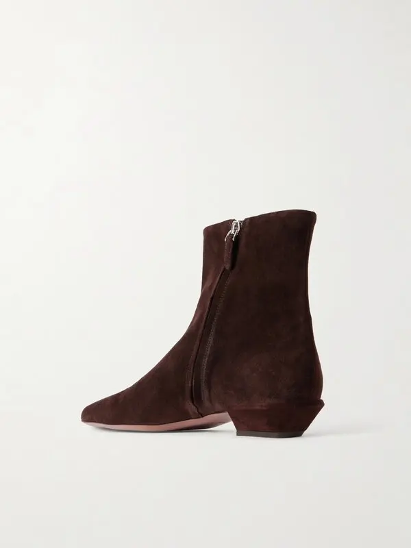 Paris Texas Bettina Suede Ankle Boots - Brown