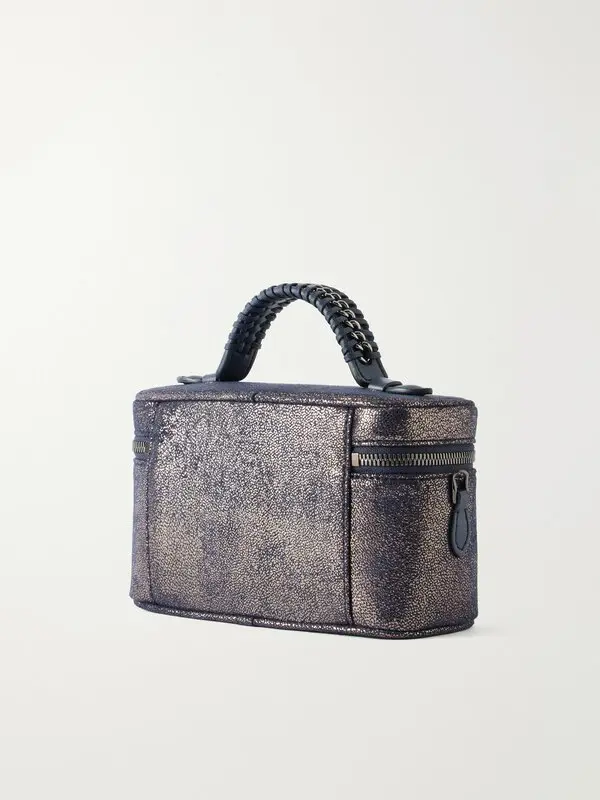 Stella McCartney Falabella Vanity Metallic Vegetarian Material Shoulder Bag - Blue