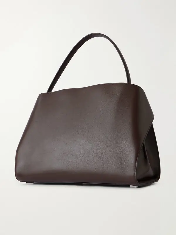FERRAGAMO Hug Medium Leather Tote - Brown