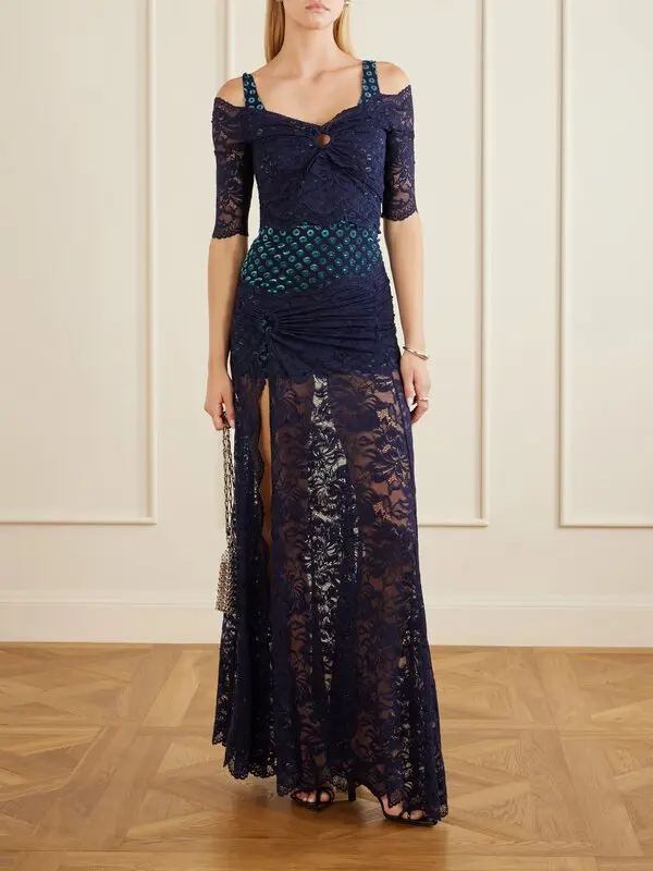 Rabanne Devoré Lace Blouse