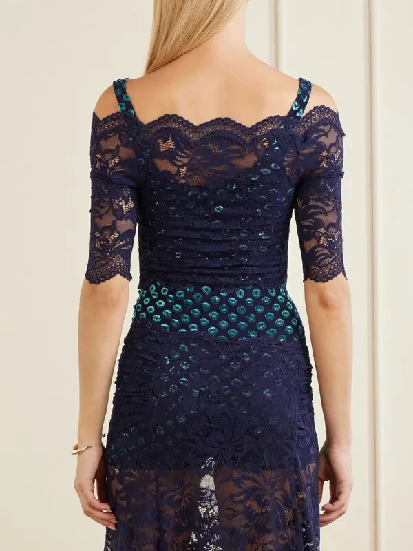 Rabanne Devoré Lace Blouse