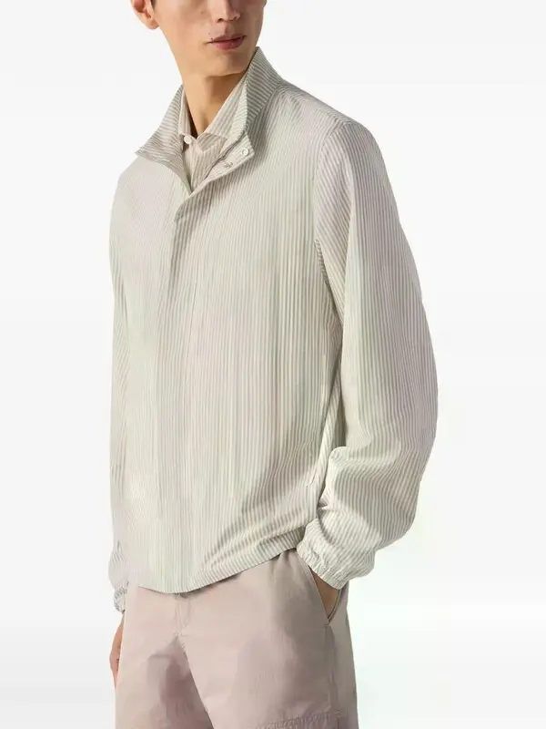 Zegna Striped Silk Jacket