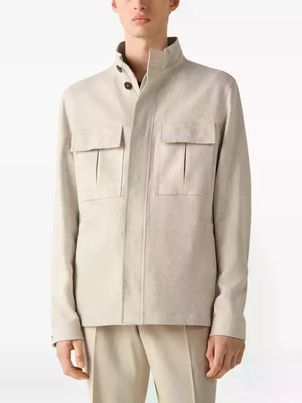 Zegna Oasi Lino Field Jacket