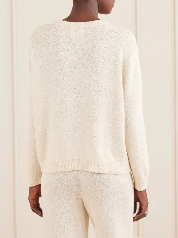 Suzie Kondi Kismet Knitted Cotton Sweater - Neutrals