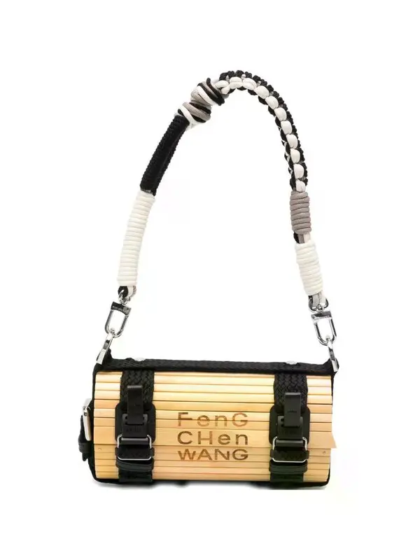 FENG CHEN WANG Bamboo Slat Buckled Clutch Bag