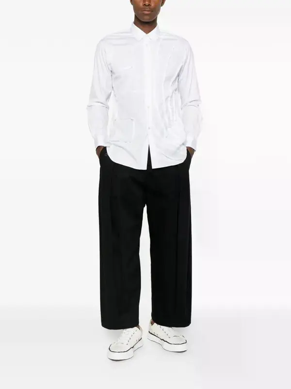 Comme Des Garçons Long-sleeve Button-down Cotton Shirt