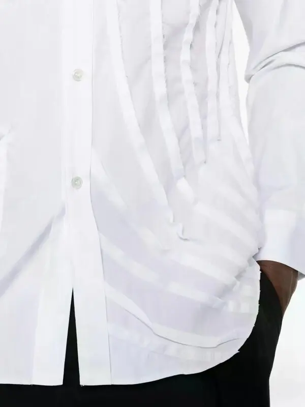 Comme Des Garçons Long-sleeve Button-down Cotton Shirt