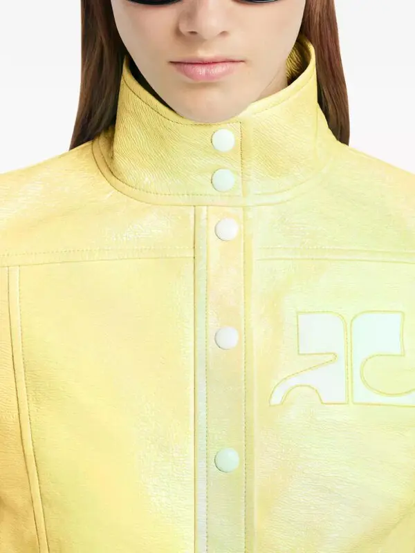 COURREGES Vinyl-effect Cropped Jacket
